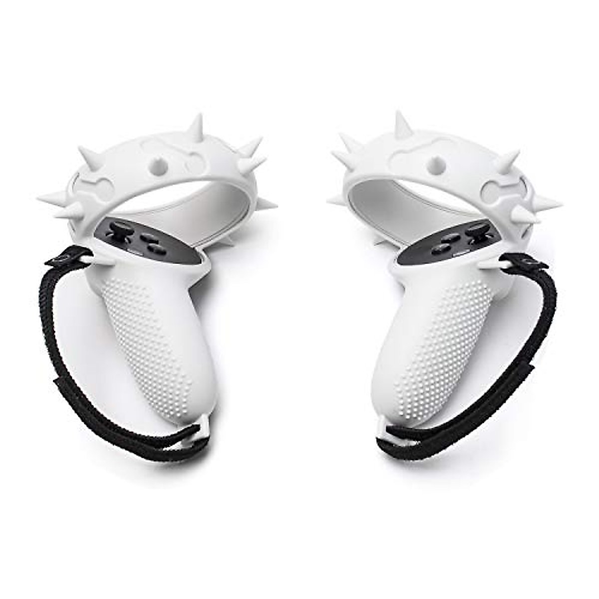 MOJOXR Silicone Grip Cover Compatible with Quest 2 Touch Controller Grips, Touch Controller Grip Accessories, Touch Controller Grip Sleeve, Enhanced VR Game Experience (Rivet-White)