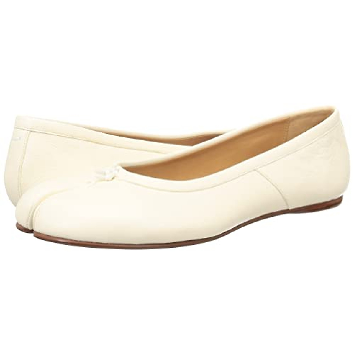 Maison Margiela S58WZ0042-P3753 Tabi Women's Ballet Shoes, White, US Men's Size 5.5 (23.5 cm)