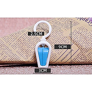 GSHLLO 10 Pcs Colorful Plastic Swivel Hooks Laundry Hanging Clips Portable Clothes Pins Retail Hat Hanger Clips for Hats Pants Socks