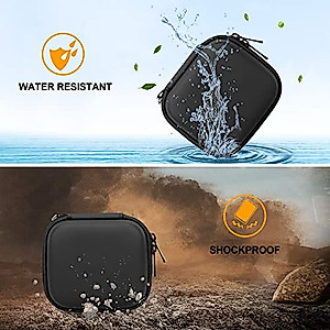 Elonbo Carrying Case for Marklife P12 Mini Bluetooth Label Maker Machine, Portable Wireless Handheld Label Printer Travel Protective Bag Storage Holder, Mesh Pocket Fits Label Paper Tape. Black+Grey