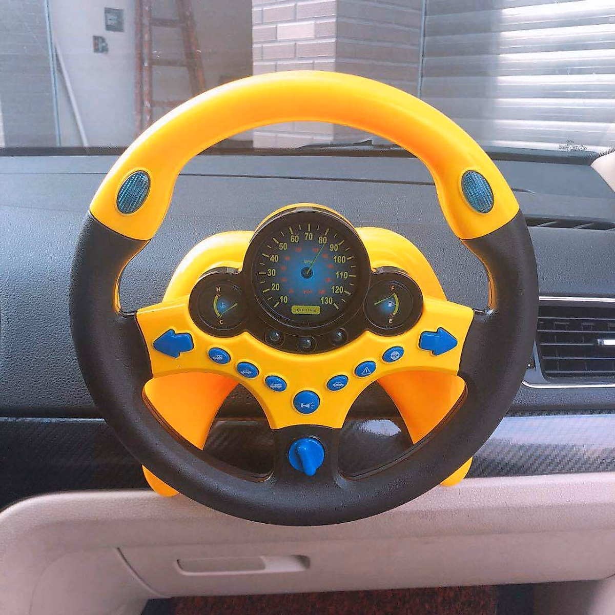 Coherny Simulated Driving Controller Portable Simulated Driving Steering Wheel Copilot Toy Children's Educational Sounding Toy Small Steering Wheel Toy Gift Funny Interactive Driving Wheel with Music