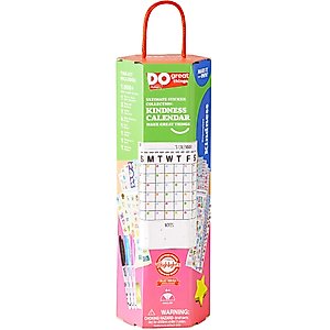 Highlights Kindness Dry-Erase Calendar for Kids, Includes 1300+ Reusable Stickers, Customizable Wall Calendar Promotes Self-Expression and Organization, Ages 6+