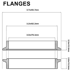 EVIL ENERGY 3 Inch V Band Clamp, Bundle with 2.5" ID to 3" OD Exhaust Pipe Reducer Adapter