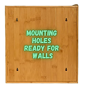 Alpha Kurtisa Bamboo Ziplock Bag Organizer for Kitchen-Walls-Drawers-Can fit Ziplock bags like Gallon-Snack-Sandwich-Quart. Includes Keyholder with Cellphone stand (Natural)