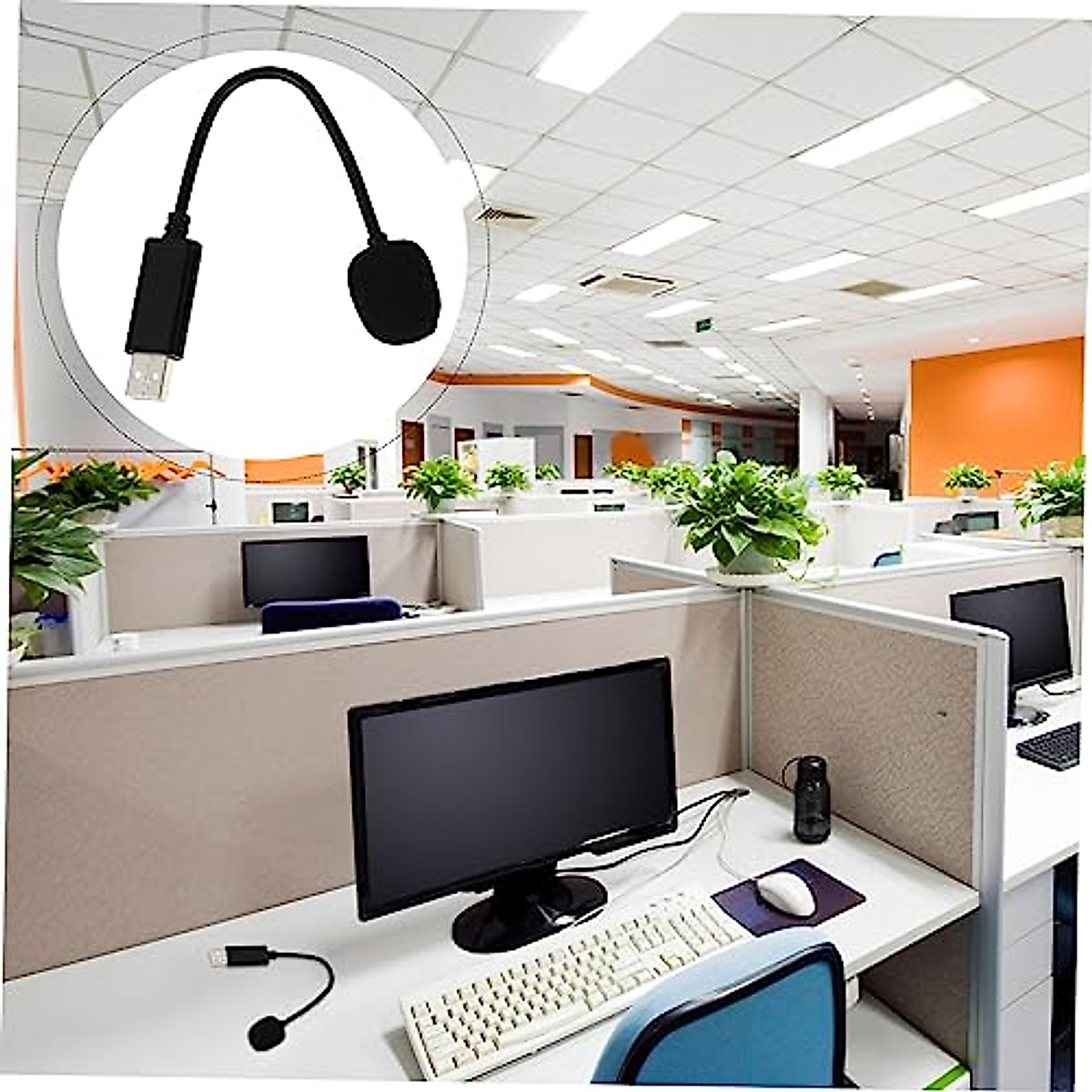 Milisten 2pcs USB Talkback Microphone Condenser Little Mic Gooseneck Condenser Microphone USB Microphone Condenser Microphones Microphone for Video Wired Computer Plug: USB Metal Notebook