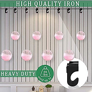 20 Pieces Metal Drop Ceiling Hooks Stainless Steel Ceiling Hanger T-Bar Track Clip Suspended Ceiling Hooks for Hanging Plants Office Classroom Decorations (Black)
