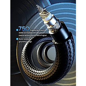 VIOY Coaxial Digital Audio Cable (3.3FT/1M), [Gold-Plated & Braided] Subwoofer Cable RCA Male to Male HiFi 5.1 SPDIF Stereo Audio Cable for Home Theater, HDTV, Amplifier Speaker Soundbar