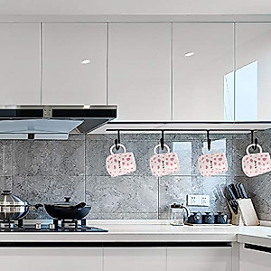 Tonxus Under Cabinet Coffee Mug Holder Rustic Cup Hook Iron Mug Storage Hanger Under Shelf Hanging Mug Organizer Rack for Mugs, Coffee Cups and Kitchen Utensils Display (Gold)