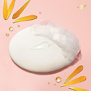 Dove Moisturizing Beauty Bar Soap For Sensitive Skin with Calendula Oil Effectively Washes Away Bacteria, Hydrating and Replenishing Skin Care 3.75 oz 14 Bars