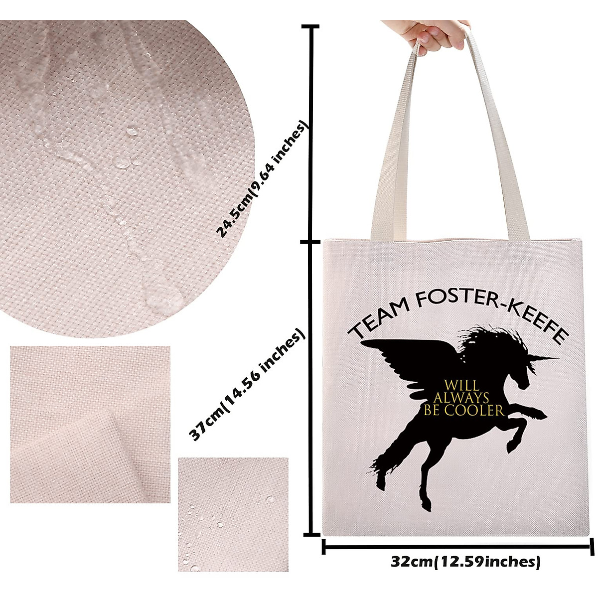 TSOTMO Book inspired Bookish Tote Bag Will Always Be Cooler Team Foster-Keefe Tote Bag Gift For Book Lover Fans (Foster Tote)