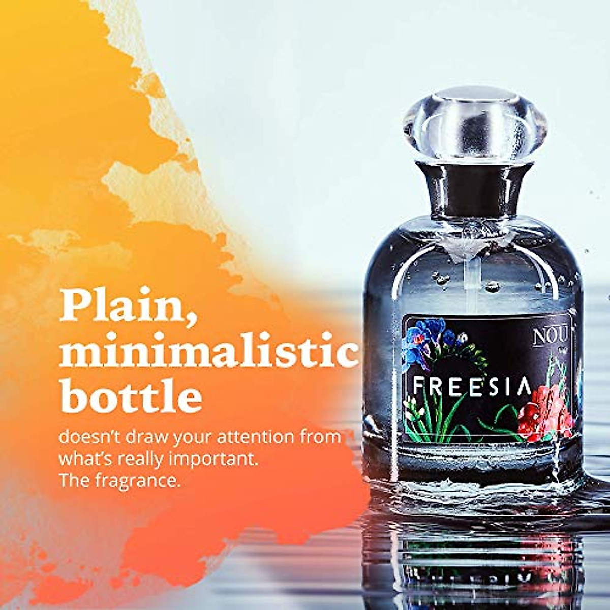 NOU Freesia Perfume – Floral Perfume with Sweet Citrus and Smoky Notes – Natural Perfume for Women with Essential Oils – Fresh Smelling Perfume Freesia Perfume for Women – 1.7 fl oz EDP