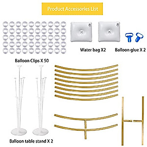 7.8ft Round Backdrop Stand Circle Balloon Arch Frame Kit Decoration with Table Stand Large Size Metal Golden Circle for Baby Shower Wedding Birthday Party Photo Background Decoration (Gold)