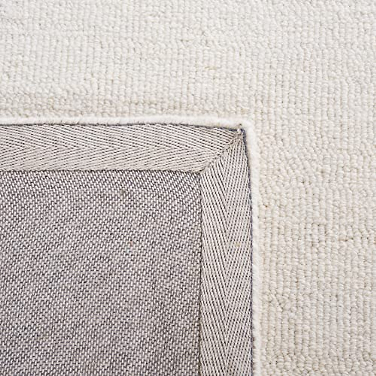 SAFAVIEH Metro Collection Area Rug - 8' x 10', Ivory, Handmade Greek Key Border Wool, Ideal for High Traffic Areas in Living Room, Bedroom (MET276A)