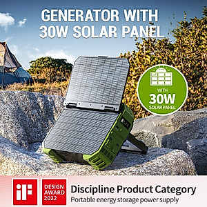 BROWEY Portable Power Station,LiFePO4 Battery Backup 110V/600W(1200W Peak) Pure Sine Wave AC Outlet, Solar Generator for Outdoor Camping, RV Travel, Home Emergency Use