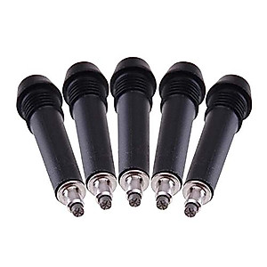 5Pcs Trekking Pole Tips Universal Trekking Poles Replacement Tips Fits for Standard Trekking, Walking and Hiking Pole, Black