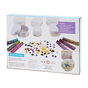 Serabeena Decorate Your Own Glittery Treasure Boxes - Creative Kit for Girls