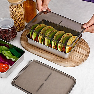 Layhit Cheese Container for Fridge Deli Meat Storage Containers with Lids Bacon Container for Refrigerator Dishwasher Safe Lunch Meat Container for Pantry, Counter, Refrigerator(4 Pcs)