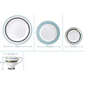 16-Piece Dinnerware Sets，Round Dinner Plates , Scratch Resistant, Lead-Free, Microwave, Oven, and Dishwasher Safe