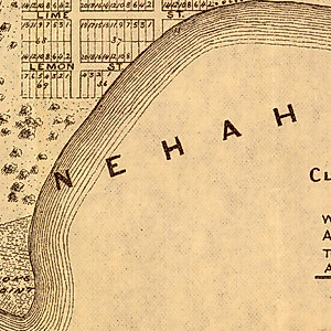 Antiguos Maps - City of Clermont, Florida map circa 1884 - measures 24 in x 30 in (610 mm x 762 mm)