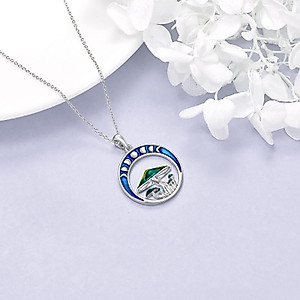 YAFEINI Mushroom Necklace for Women Sterling Silver Mushroom Pendant Moon Mushroom Jewelry Gifts for Girls Teen Friend (A-Moon Mushroom)