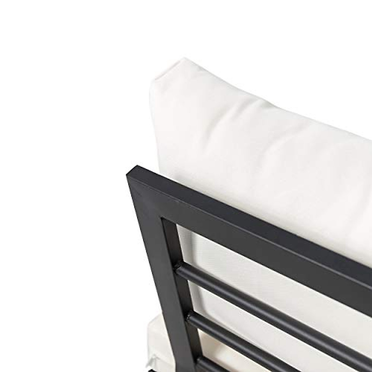 Christopher Knight Home Theo Outdoor Conversation Sets, Cream + Black Metal + Teak