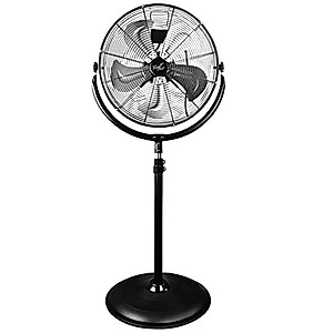 Vie Air 20" Industrial Heavy Duty Powerful and Quiet Metal High Velocity 360 Degree Tilting Pedistal Drum Fan