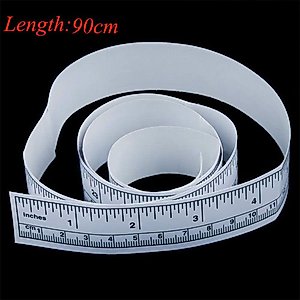 Self-Adhesive Measuring Tape, Double Scale Stick on Workbench Ruler, Sticky Tape Measure for Work Bench, Saw Table, Drafting Table, 36"