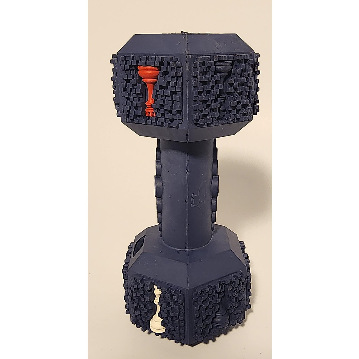 Atlantic Animals Dumbbell Chew Toy for Dogs - Versatile Medium Dog Teeth Cleaning Toy, PET Toy, Interactive Play & Dental Health Promotion - All Breed Sizes (Blue)