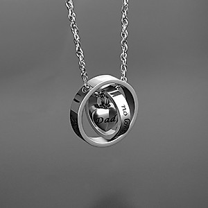 XIUDA Urn Necklace for Ashes No Longer by My Side, Forever in My Heart Carved Locket Cremated Ashes Necklace