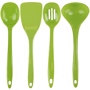 Calypso Basics by Reston Lloyd Melamine Utensil Set, 4-Piece, Lime