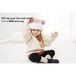 Baby Winter Hat Scarf Mitten Set, Unisex Infant Toddler Kids Hat Scarf (Pink-B, 2-5 Years)