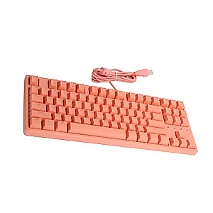 STK130 Mechanical Computer Keyboard ,Ergonomic 87‑Keys Gaming RGB Keyboard , for Game Office Home(orange)