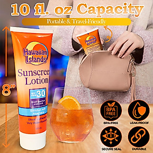 Smuggle Your Booze SPF30 Sunscreen Tube Bottles for Cruise - 10oz Leak-Proof Fake Hidden Plastic Empty Flask Liquor Disguise for Women | 5 Tamper-Proof Seals | Flasks for Cruises Ships, Beach, Concert