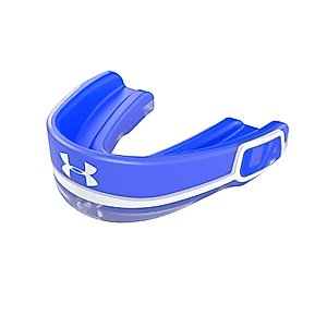 UNDER ARMOUR Gameday Pro Mouth Guard for Football, Lacrosse, Basketball, Hockey, Boxing etc. Sports Mouthguard. Includes Detachable Helmet Strap. Youth & Adult. Protectar Bucal, Blue