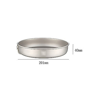 TWDYC Titanium Folding Frying Pan Ultralight Cooking Pot Portable Outdoor Camping BBQ Cookware Pot Tableware Cutlery
