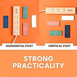 4/8/16Pcs New Double-Sided Sticker Self Adhesive Power Strip Holder, Retainer of Plugboard Double-Sided Sticker Punch-Free Plug-in Board Router Fixed Use for Home & Office (4 pcs)