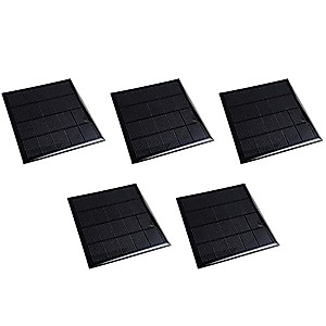 DMiotech 5 Pack 5V 300mA 104mm x 140mm Mini Solar Panel Cell for DIY Electric Power Project