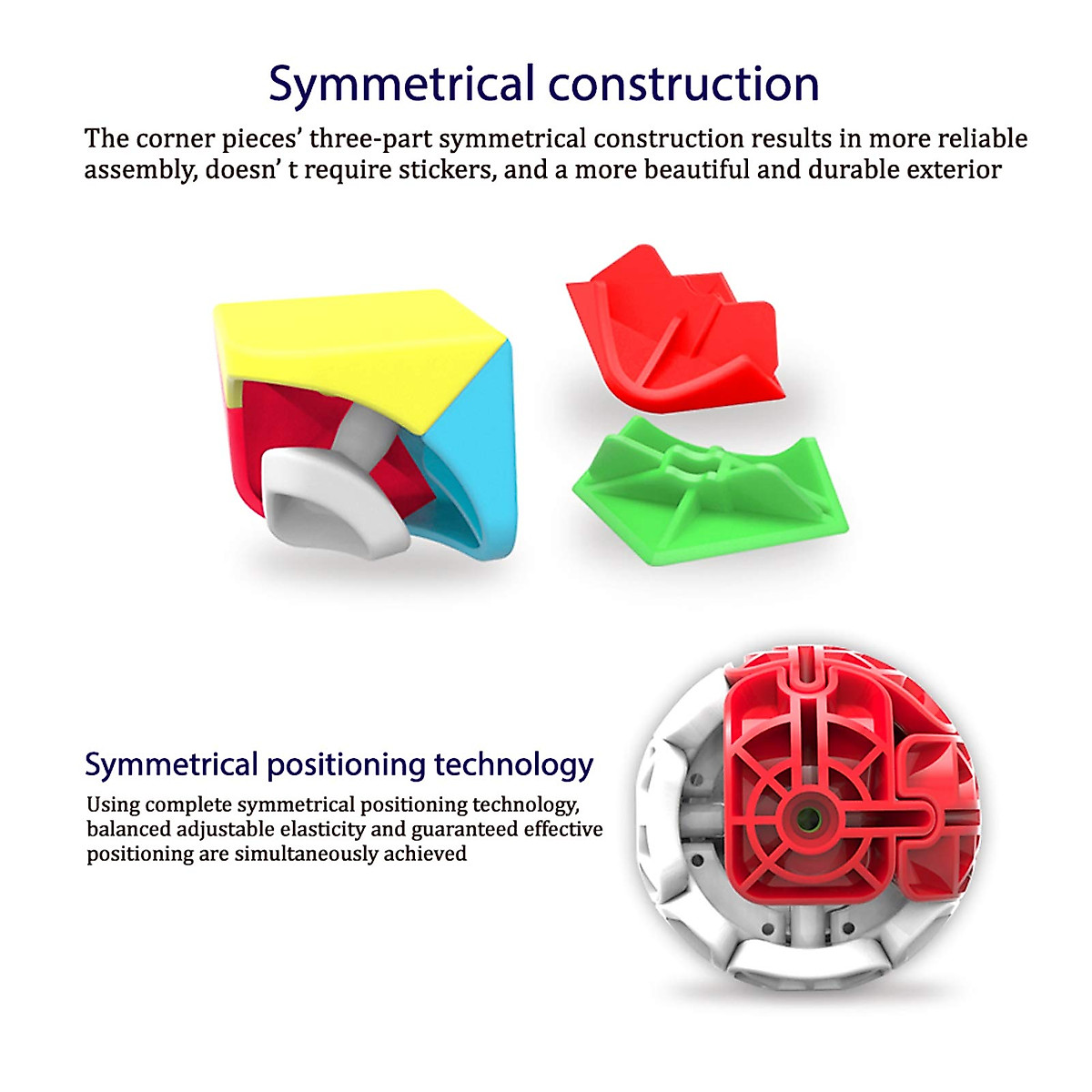 Qidi Speed Cube 2x2- Stickerless Magic Cube 2x2x2 Puzzles Toys (50mm), The Most Educational Toy to Improve Concentration.