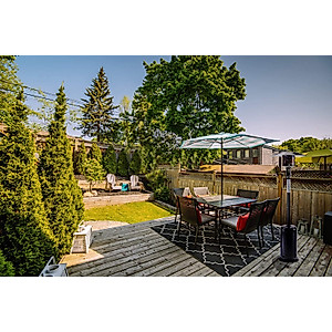 47000 BTU Outdoor Propane Patio Heater, Stainless Steel Burner, with Anti-tilt and Flame-out Protection System, ETL Certified, 10-foot Radius Heat Reflector, Add Warmth and Ambience to Backyard, Party