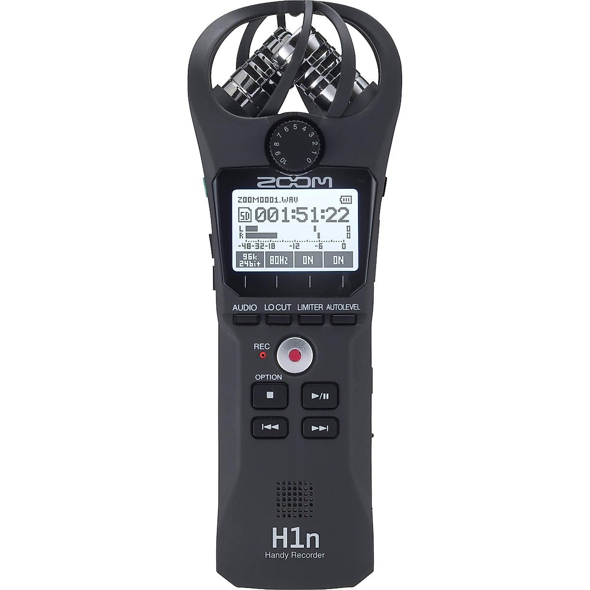 Zoom H1n Portable Recorder, Onboard Stereo Microphones, Camera Mountable, Records to SD Card, Compact, USB Microphone, Overdubbing, Dictation, For Recording Music, Audio for Video, and Interviews