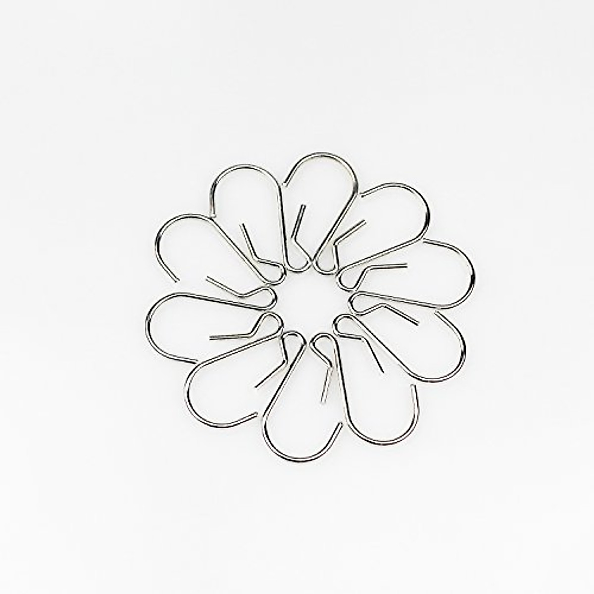 LJY 10-Pack Polished Metal Clip Type Hanging Hooks, Holds up to 10 lbs