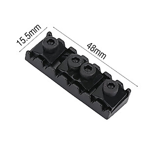 2Pcs Electric Guitar Locking Nut Black String Locking Nut With Mounting Screws For Tremolo Bridge 7 Strings Electric Guitar Instruments Accessory Schecter Guitar Locking Nut Screws