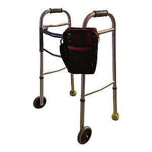 Cane Buddy - Secure Pouch for Cane, Walker, Crutches and Wheel Chairs (Red)
