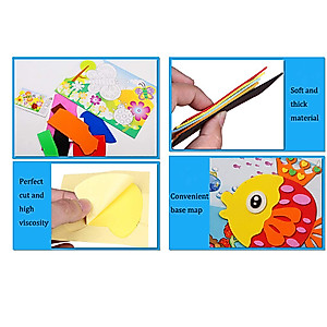 3D EVA Foam Stickers for Toddlers Large Size DIY Cartoon Animal Painting Stickers Preschool Art Class Drawing Sticker Puzzle Art Craft Kit for Kids Boys Girls Age 4-8(20PCS)­