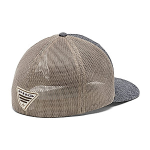 Columbia Unisex PHG Game Flag Mesh Ball Cap - Mid, Grill Heather/Flax, Large/X-Large