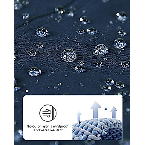 MAGCOMSEN Ski Pants Men Warm Tactical Camping Hiking Fleece Lined Waterproof Pants Gray