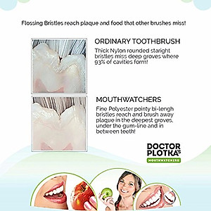 MOUTHWATCHERS Dr Plotkas Extra Soft Kids Toothbrush, Manual Flossing Toothbrushes Gift Set, Ultra Clean Toothbrush, 2 Childrens Toothbrushes