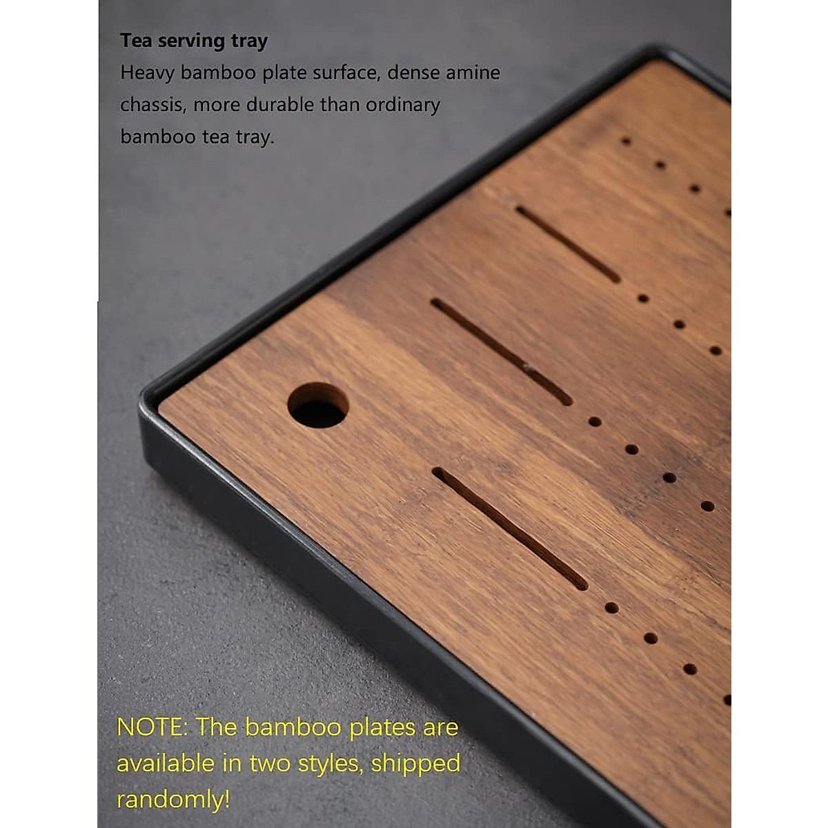 TRENDVEI Japanese Coarse Pottery Tea Set, Chinese Kungfu Loop-Handled Teapot with Infuser, 4 Cups and 1 Tea Tray