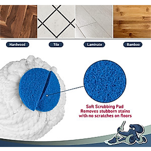 DSV Standard Replacement Mop Head for DSV Wringing Twist Mop, Wet or Dry Floor Cleaning Mop Head (Does not Include Handle)