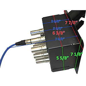MCSPROAUDIO Recessed Floor Stage Box with 8 XLR Female to Male and 1 CAT5 Passthrough Jacks